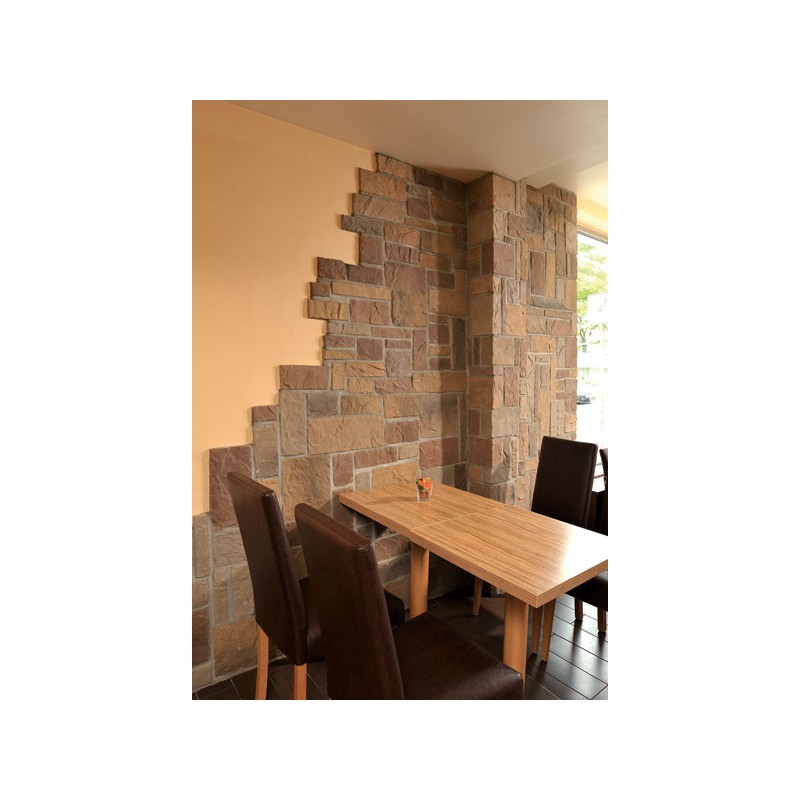 Parement mural Murok Rustic Rouge 0.68m²